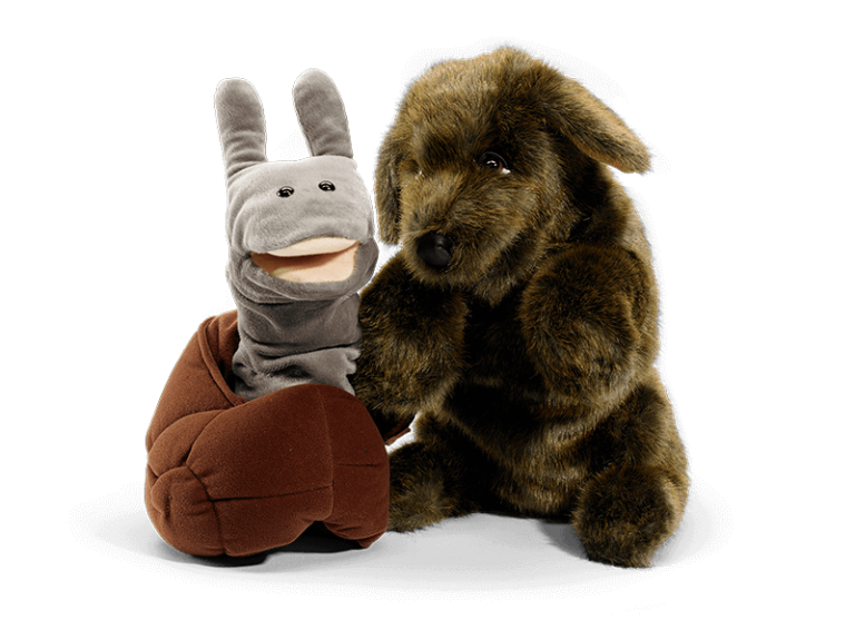Puppy and Snail Puppet Set – Second Step
